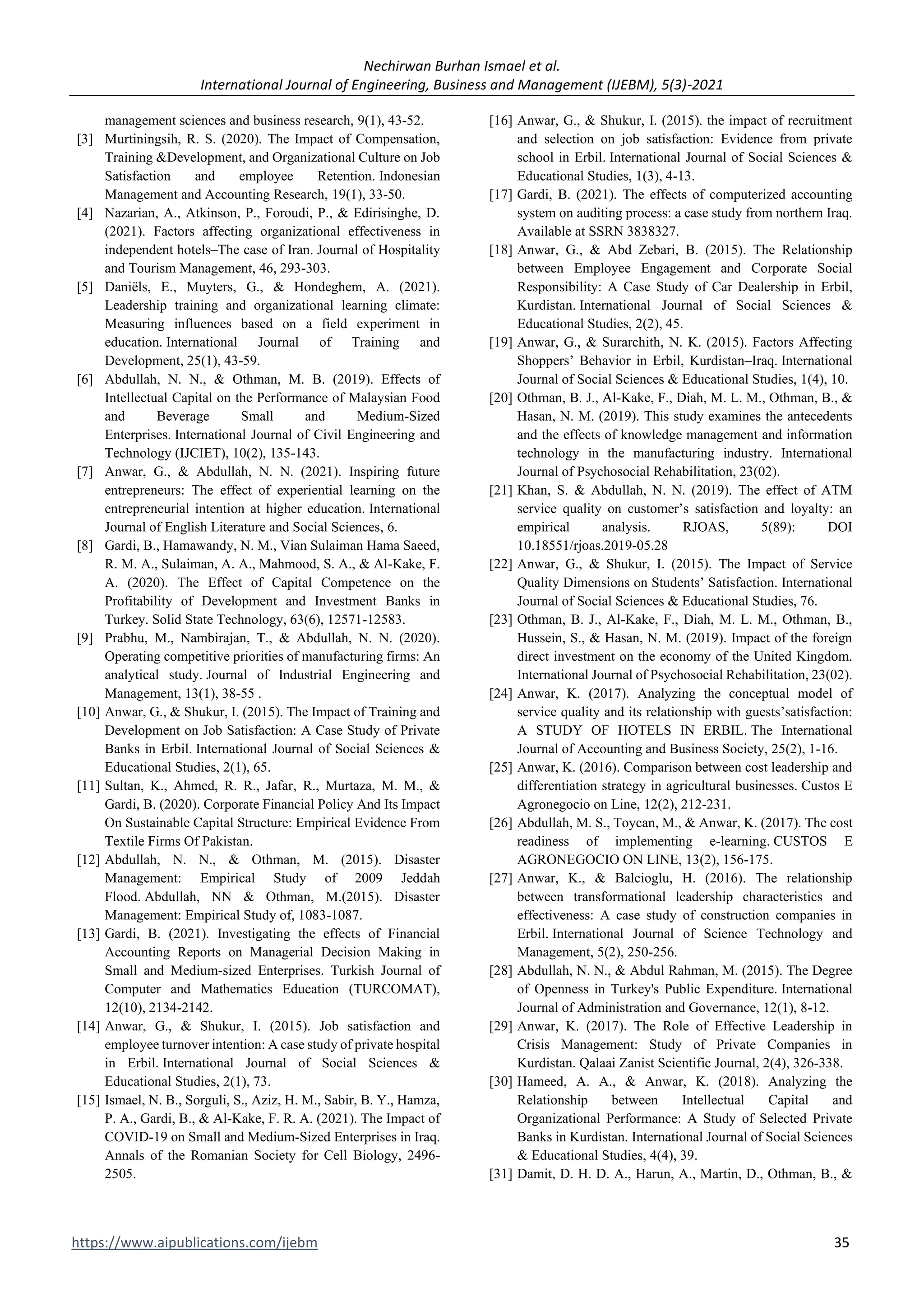 The Role of Training and Development on Organizational effectiveness | PDF