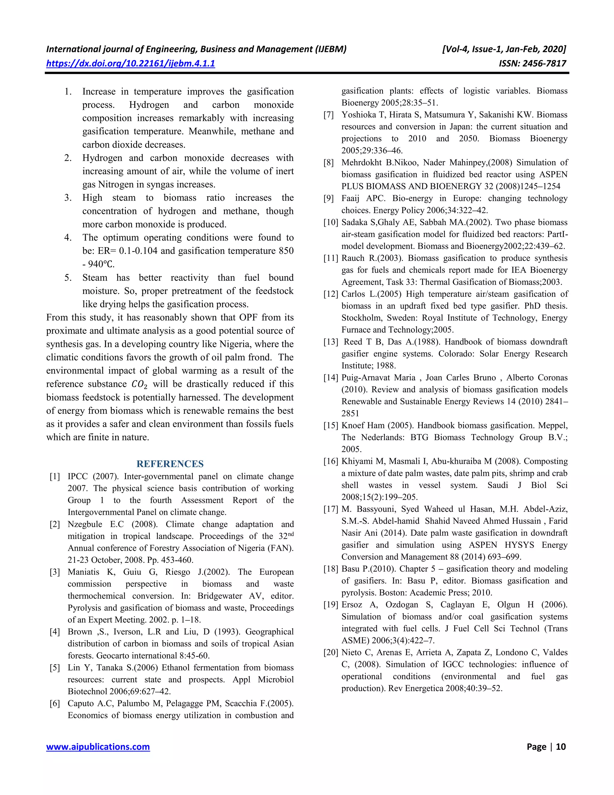 A thermodynamic Equilibrium model of Fluidized bed Gasifier using ASPEN HYSYS | PDF