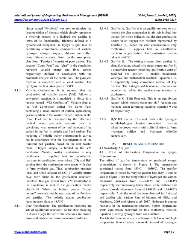 A thermodynamic Equilibrium model of Fluidized bed Gasifier using ASPEN ...