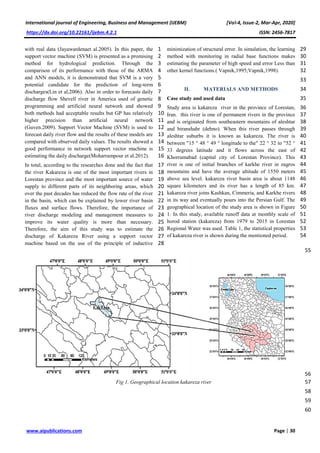 Application of Support Vector Machine for River flow Estimation | PDF
