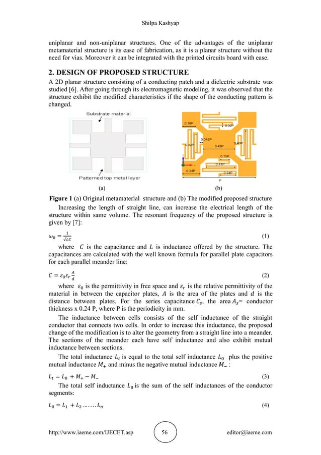 MODELING OF PLANAR METAMATERIAL STRUCTURE AND ITS EFFECTIVE PARAMETER EXTRACTION | PDF