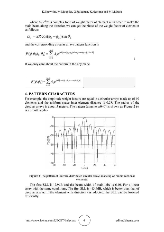 SIDE LOBE REDUCTION OF CIRCULAR ARRAY USING TAYLOR DISTRIBUTION FUNCTION IN RADAR APPLICATIONS | PDF