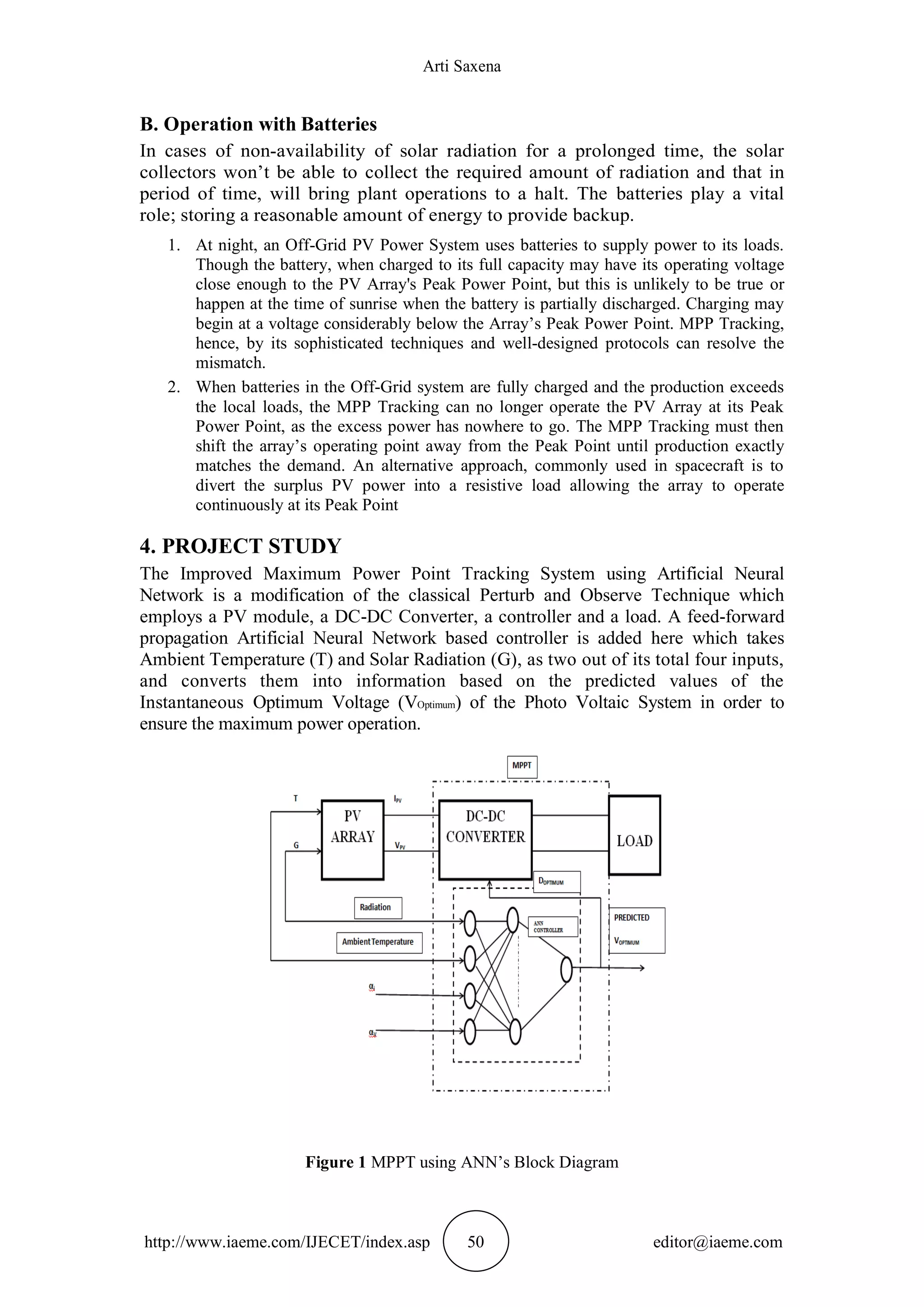 MAXIMUM POWER POINT TRACKING WITH ARTIFICIAL NEURAL NET WORK | PDF