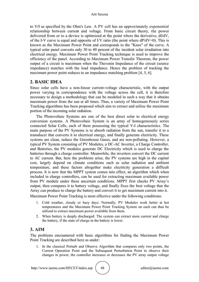 MAXIMUM POWER POINT TRACKING WITH ARTIFICIAL NEURAL NET WORK | PDF
