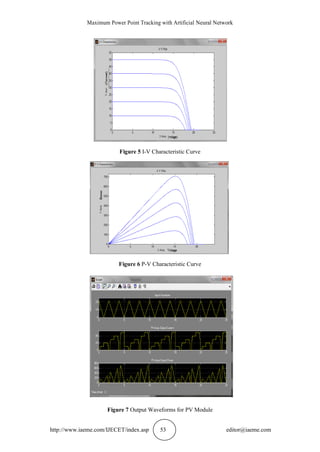 MAXIMUM POWER POINT TRACKING WITH ARTIFICIAL NEURAL NET WORK | PDF