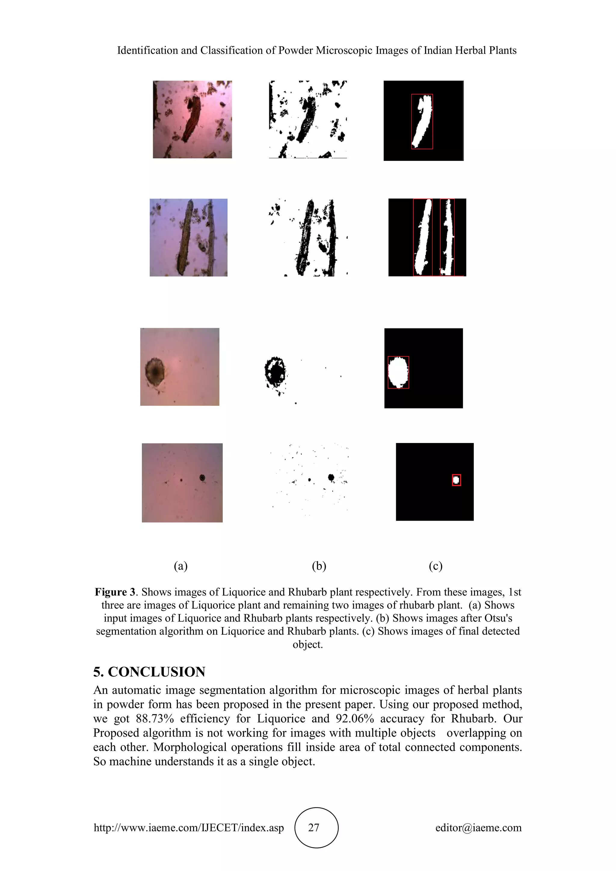 IDENTIFICATION AND CLASSIFICATION OF POWDER MICROSCOPIC IMAGES OF INDIAN HERBAL PLANTS | PDF