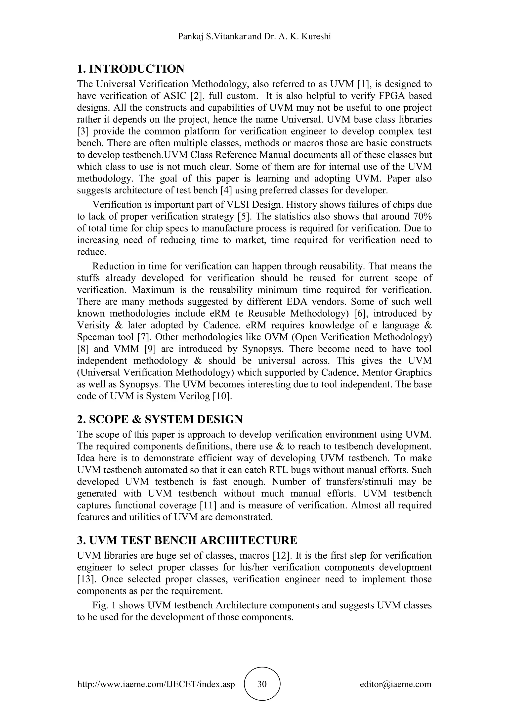 Uvm Architecture For Verification Pdf Computer Software And