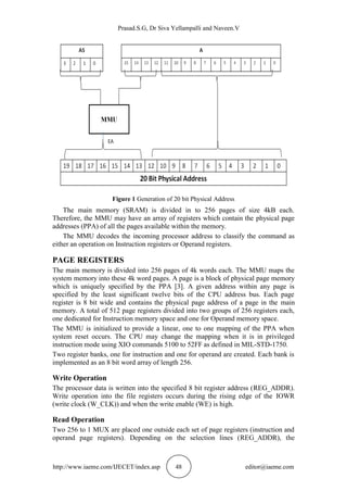 DESIGN AND DEVELOPMENT OF MEMORY MANAGEMENT UNIT FOR MIL-STD-1750 PROCESSOR | PDF
