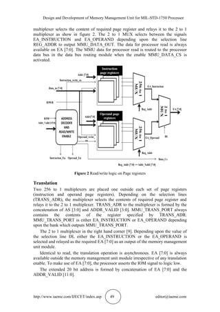DESIGN AND DEVELOPMENT OF MEMORY MANAGEMENT UNIT FOR MIL-STD-1750 PROCESSOR | PDF