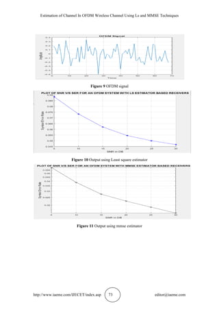 ESTIMATION OF CHANNEL IN OFDM WIRELESS CHANNEL USING LS AND MMSE TECHNIQUES | PDF | Computer ...
