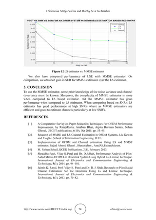 ESTIMATION OF CHANNEL IN OFDM WIRELESS CHANNEL USING LS AND MMSE TECHNIQUES | PDF | Computer ...