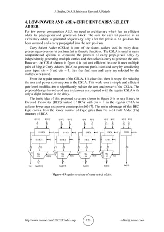 DESIGN AND IMPLEMENTATION OF LOW POWER ALU USING CLOCK GATING AND CARRY SELECT ADDER | PDF