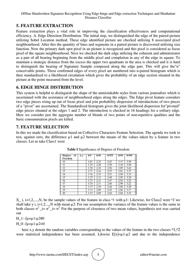 OFFLINE HANDWRITTEN SIGNATURE RECOGNITION USING EDGE HINGE AND EDGE EXTRACTION TECHNIQUES AND ...