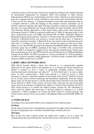 ANALYSIS OF VARIOUS PROTOCOLS IN WIRELESS BODY AREA NETWORKS (WBAN) | PDF