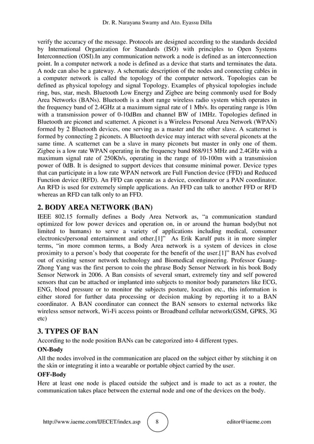 ANALYSIS OF VARIOUS PROTOCOLS IN WIRELESS BODY AREA NETWORKS (WBAN) | PDF