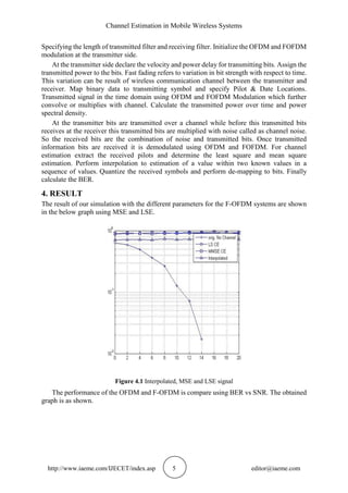 CHANNEL ESTIMATION IN MOBILE WIRELESS SYSTEMS | PDF