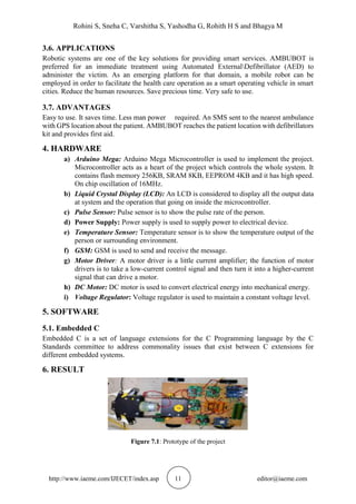 AN AUTOMATED EXTERNAL DEFIBRILLATOR IN ROBOTICS AMBULANCE | PDF