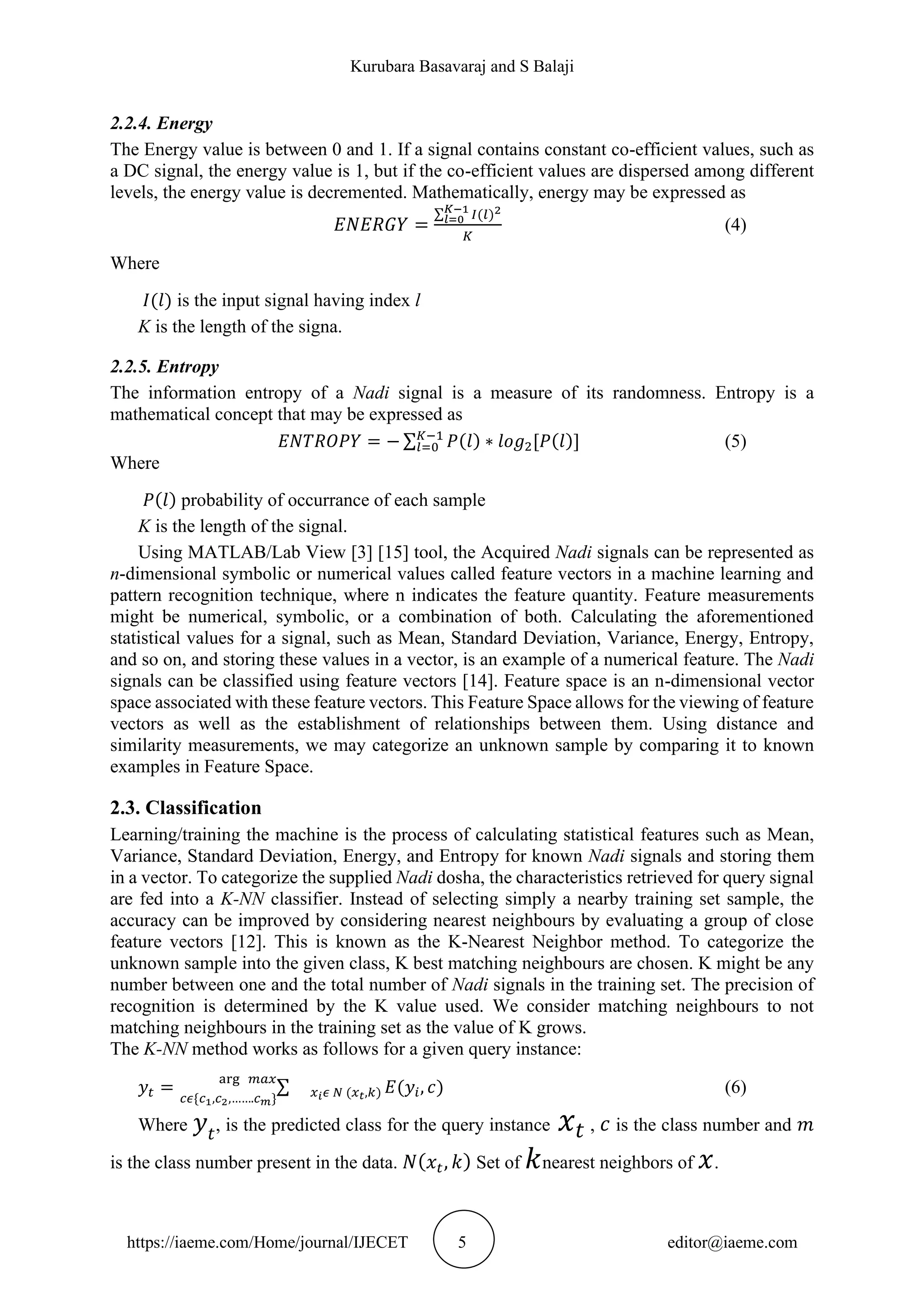 NADI PARIKSHA: A NOVEL MACHINE LEARNING BASED WRIST PULSE ANALYSIS ...