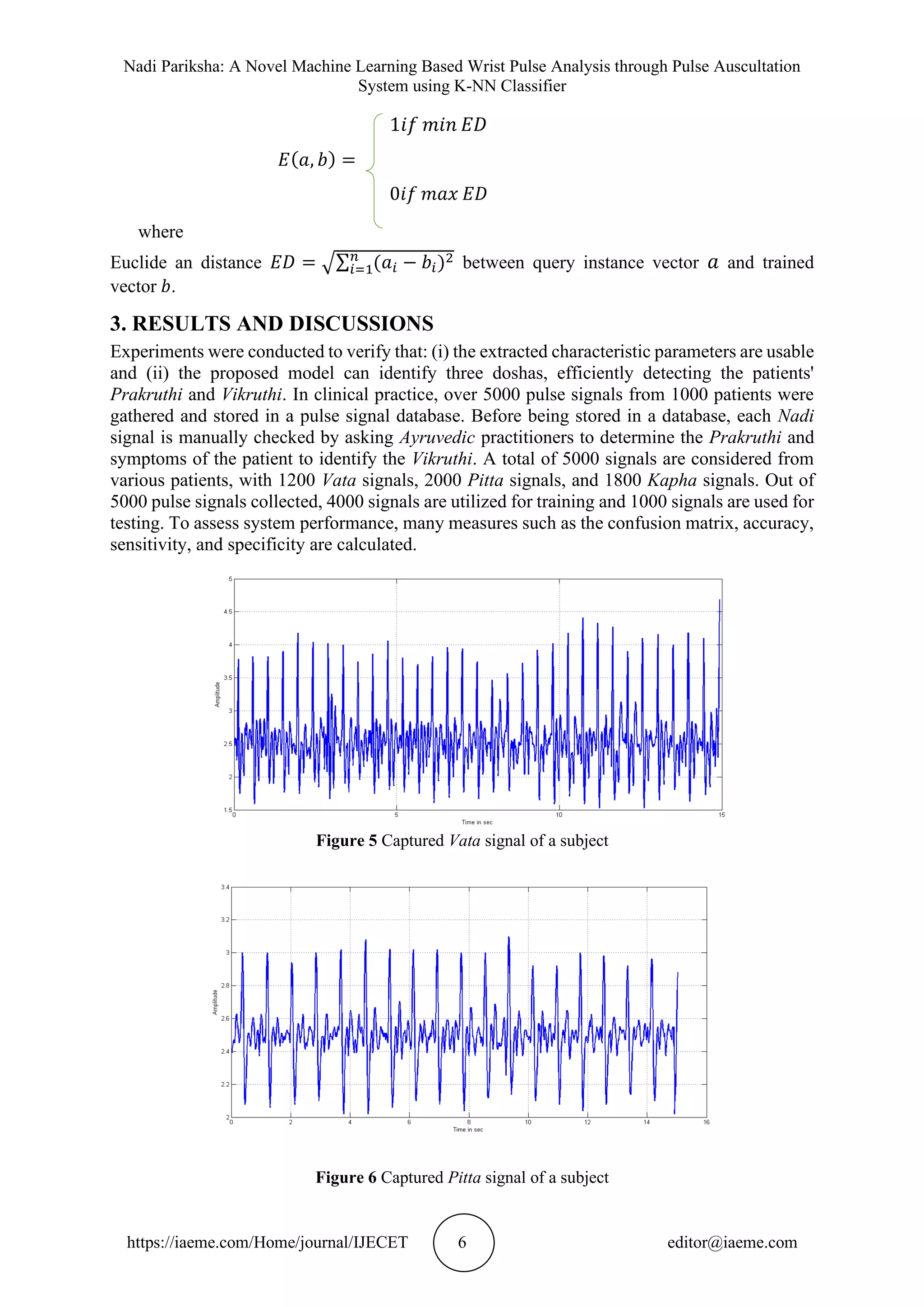 NADI PARIKSHA: A NOVEL MACHINE LEARNING BASED WRIST PULSE ANALYSIS ...
