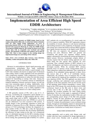 implementation of area efficient high speed eddr architecture | PDF
