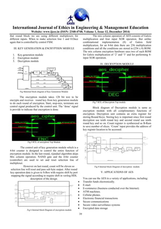 hardware implementation of aes encryption and decryption for low area & low power consumption ...