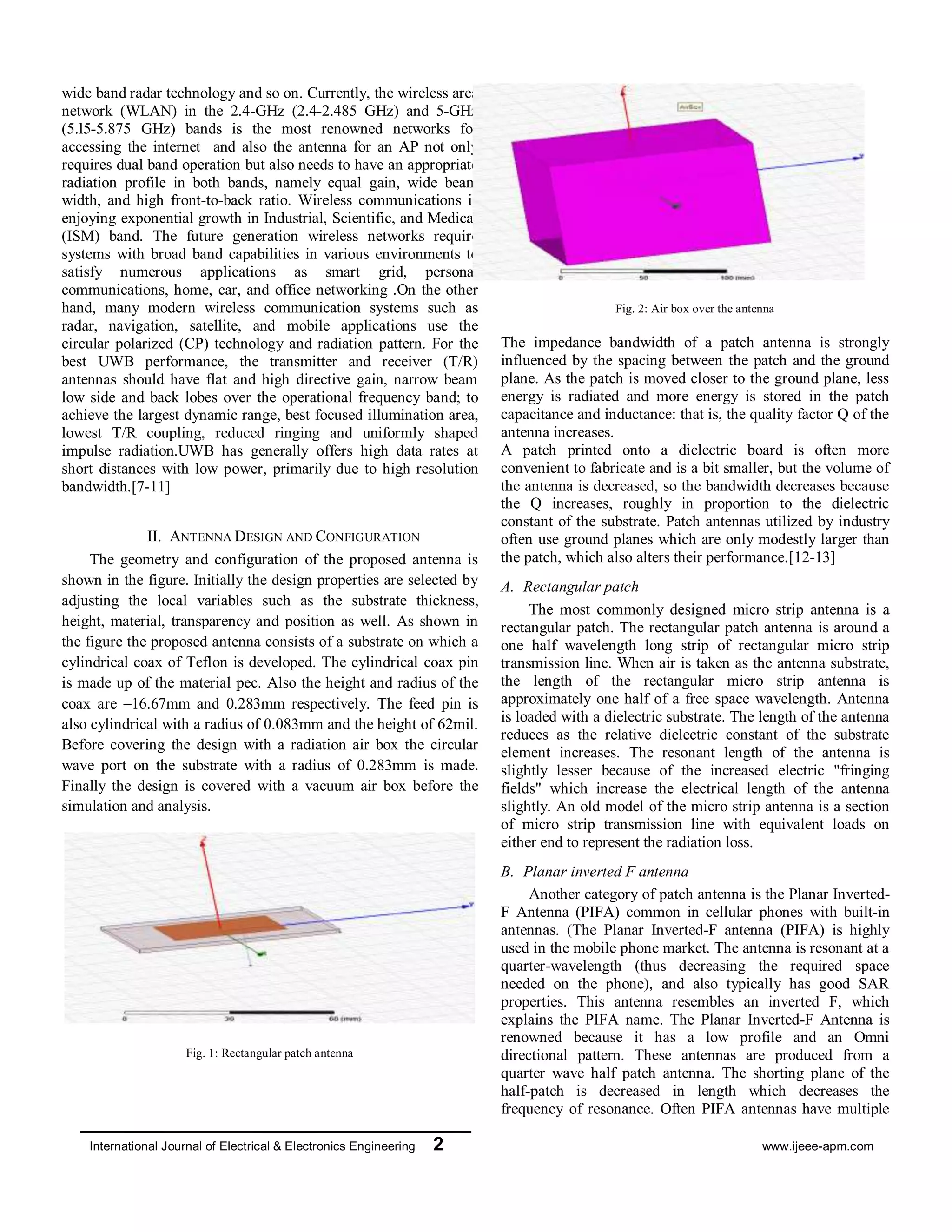 Design of a rectangular patch antenna | PDF