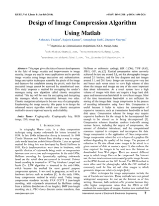Design of Image Compression Algorithm using MATLAB | PDF