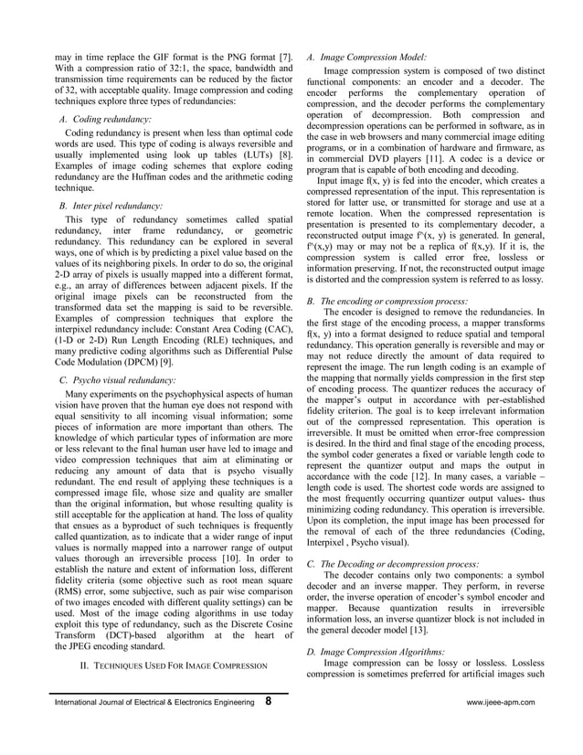 Design of Image Compression Algorithm using MATLAB | PDF