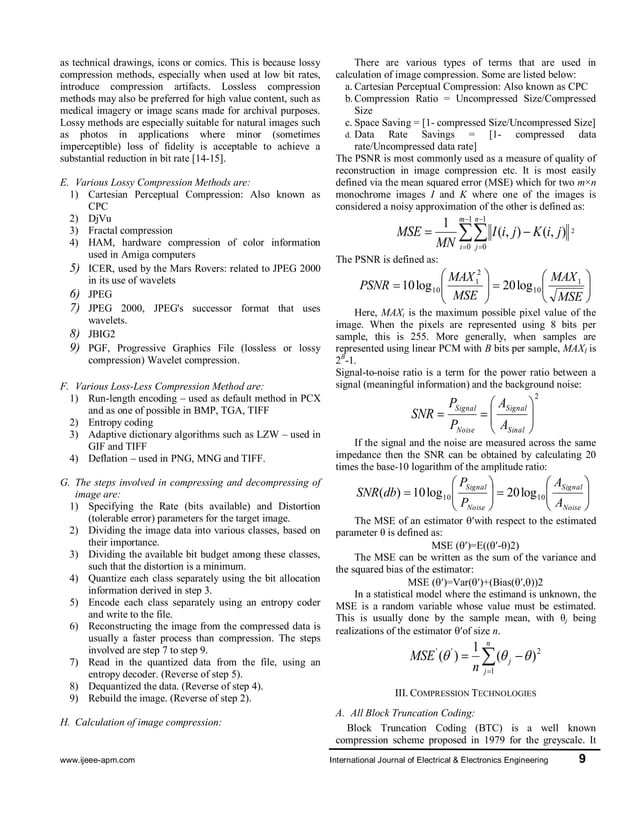 Design of Image Compression Algorithm using MATLAB | PDF
