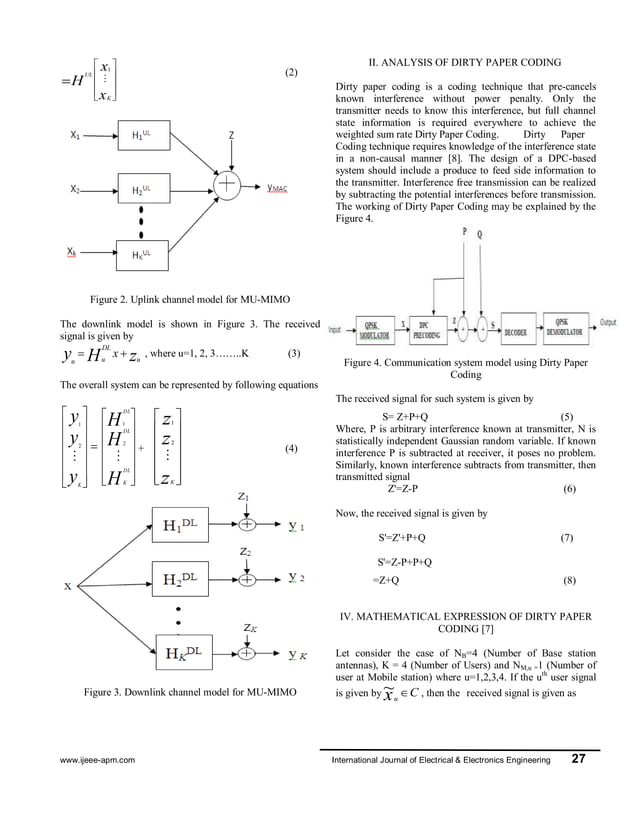 BER Performance of MU-MIMO System using Dirty Paper Coding | PDF ...
