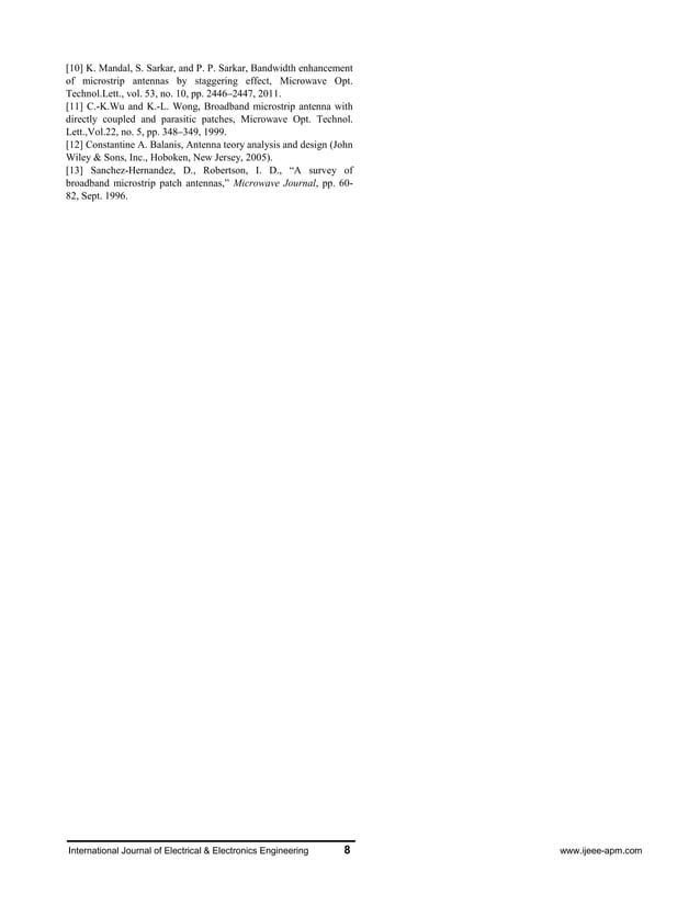 DESIGN & PARAMETRIC STUDY OF RECTANGULAR SLOT MICROSTRIP PATCH ANTENNA ...