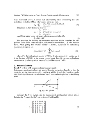 Optimal PMU Placement in Power System Considering the Measurement Redundancy | PDF