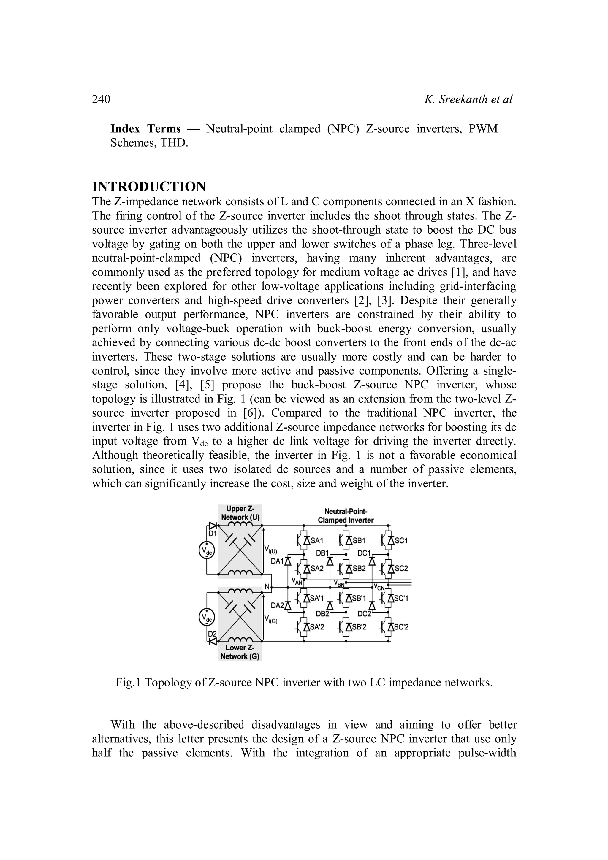 Comparative Evaluation of Three Phase Three Level Neutral Point Clamped Z-Source Inverters using ...