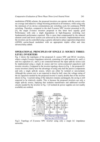 Comparative Evaluation of Three Phase Three Level Neutral Point Clamped ...