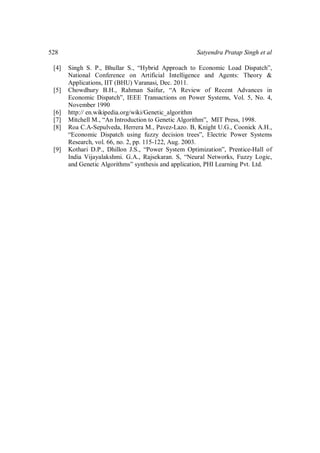 Genetic Algorithm for Solving the Economic Load Dispatch | PDF