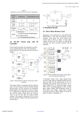 A Novel Three Phase Multi-string Multilevel Inverter with High DC-DC ...