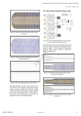 A Novel Three Phase Multi-string Multilevel Inverter with High DC-DC ...