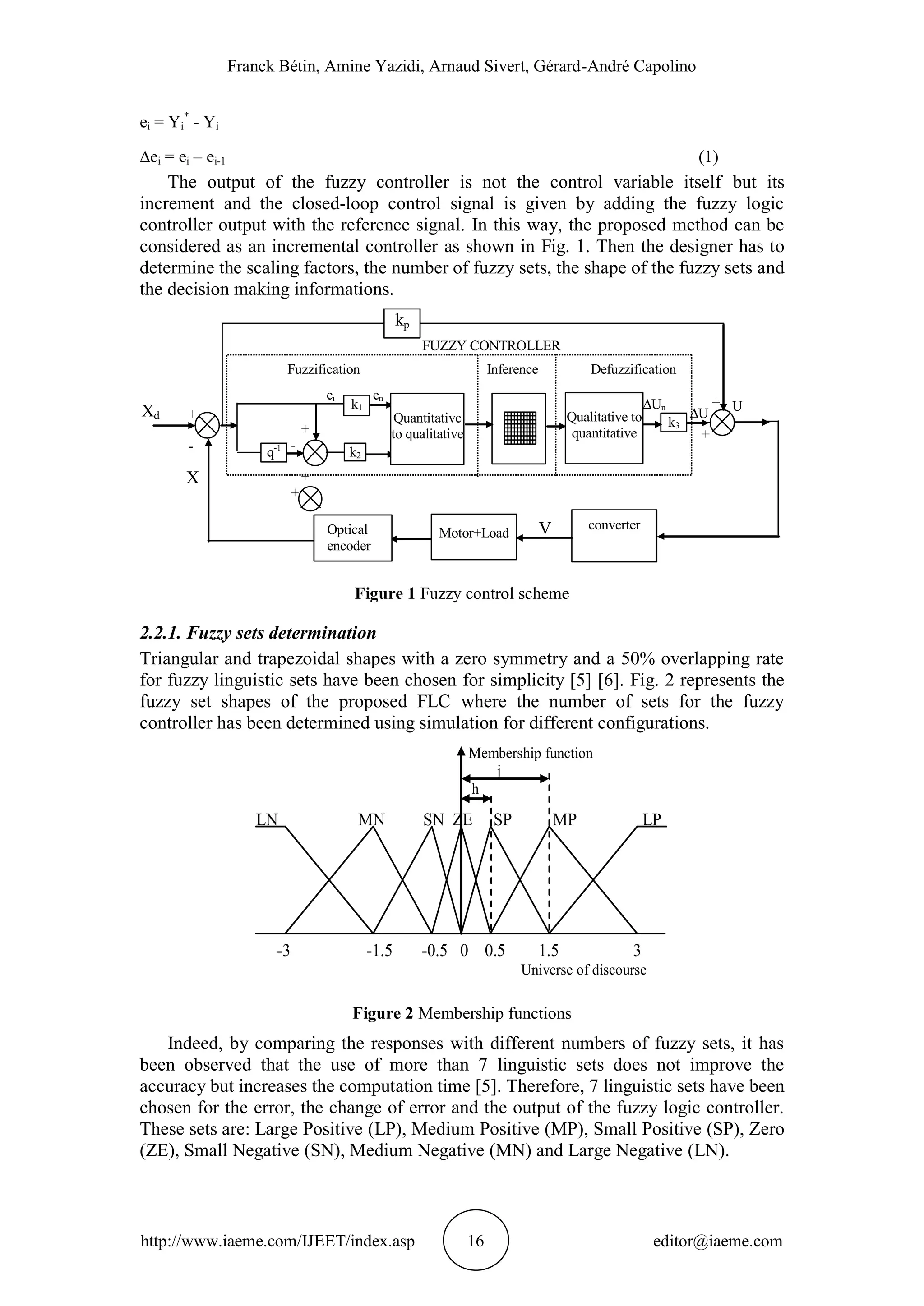 FUZZY LOGIC CONTROL DESIGN FOR ELECTRICAL MACHINES | PDF