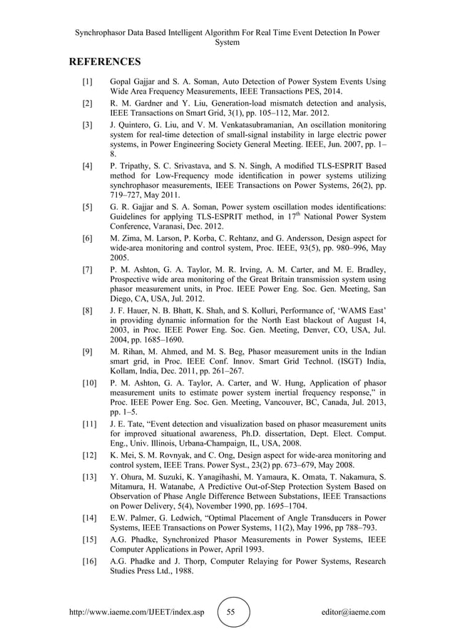 SYNCHROPHASOR DATA BASED INTELLIGENT ALGORITHM FOR REAL TIME EVENT ... SYNCHROPHASOR DATA BASED INTELLIGENT ALGORITHM FOR REAL TIME EVENT ...