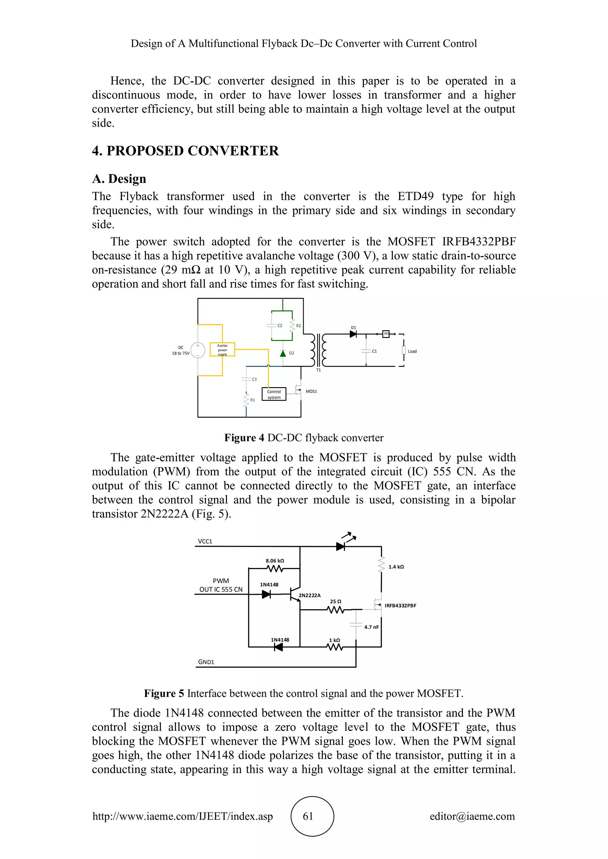DESIGN OF A MULTIFUNCTIONAL FLYBACK DC-DC CONVERTER WITH CURRENT CONTROL | PDF
