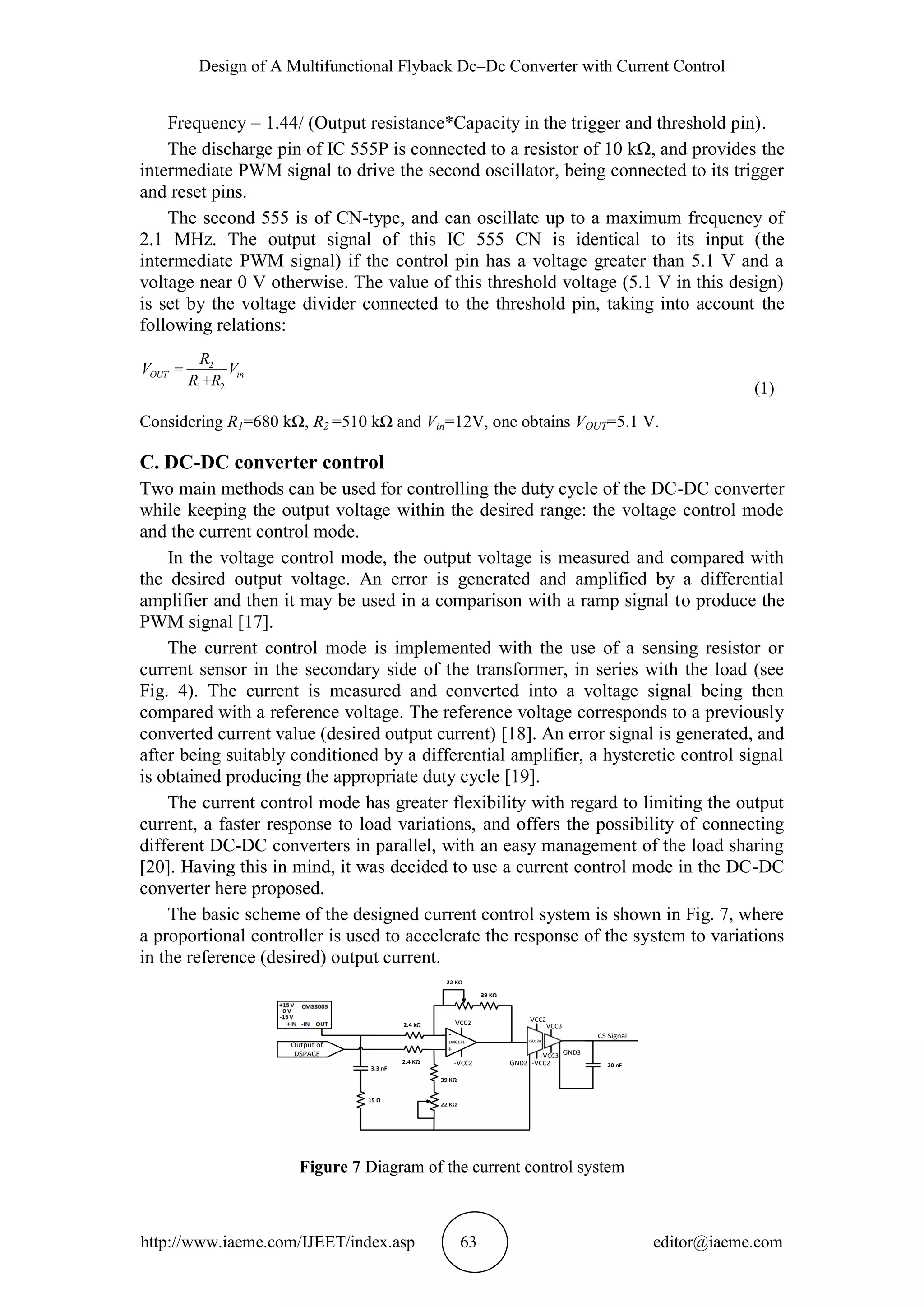 DESIGN OF A MULTIFUNCTIONAL FLYBACK DC-DC CONVERTER WITH CURRENT CONTROL | PDF