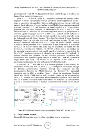 DESIGN, IMPLEMENTATION, AND REAL-TIME SIMULATION OF A CONTROLLER-BASED DECOUPLED CSTR MIMO ...
