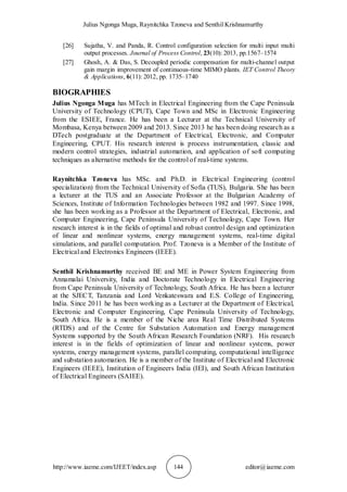 DESIGN, IMPLEMENTATION, AND REAL-TIME SIMULATION OF A CONTROLLER-BASED DECOUPLED CSTR MIMO ...