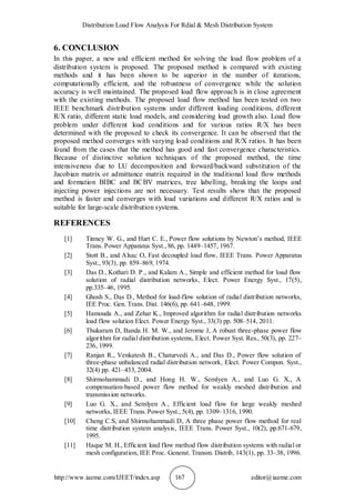 DISTRIBUTION LOAD FLOW ANALYSIS FOR RDIAL & MESH DISTRIBUTION SYSTEM | PDF