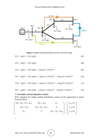 DISTRIBUTION LOAD FLOW ANALYSIS FOR RDIAL & MESH DISTRIBUTION SYSTEM | PDF