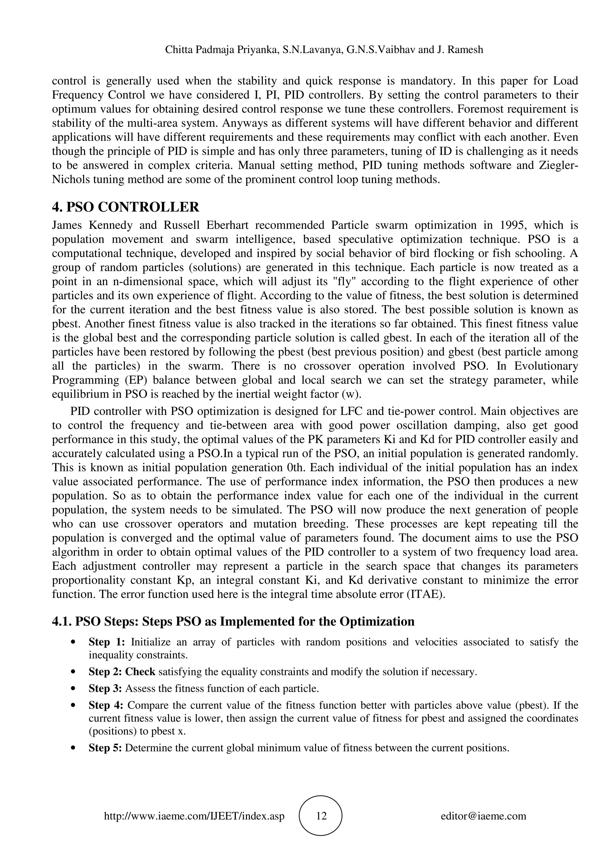 DESIGN OF CONTROL STRATEGIES FOR THE LOAD FREQUENCY CONTROL (LFC) IN ...
