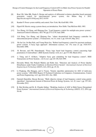 DESIGN OF CONTROL STRATEGIES FOR THE LOAD FREQUENCY CONTROL (LFC) IN ...