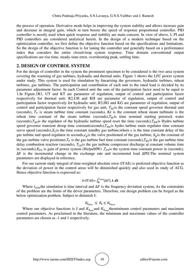 DESIGN OF CONTROL STRATEGIES FOR THE LOAD FREQUENCY CONTROL (LFC) IN ...