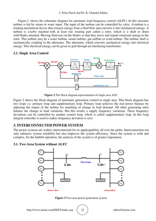 LOAD FREQUENCY CONTROL IN TWO AREA NETWORK INCLUDING DG | PDF