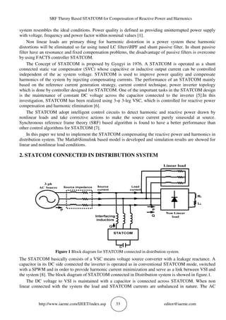 SRF THEORY BASED STATCOM FOR COMPENSATION OF REACTIVE POWER AND HARMONICS | PDF